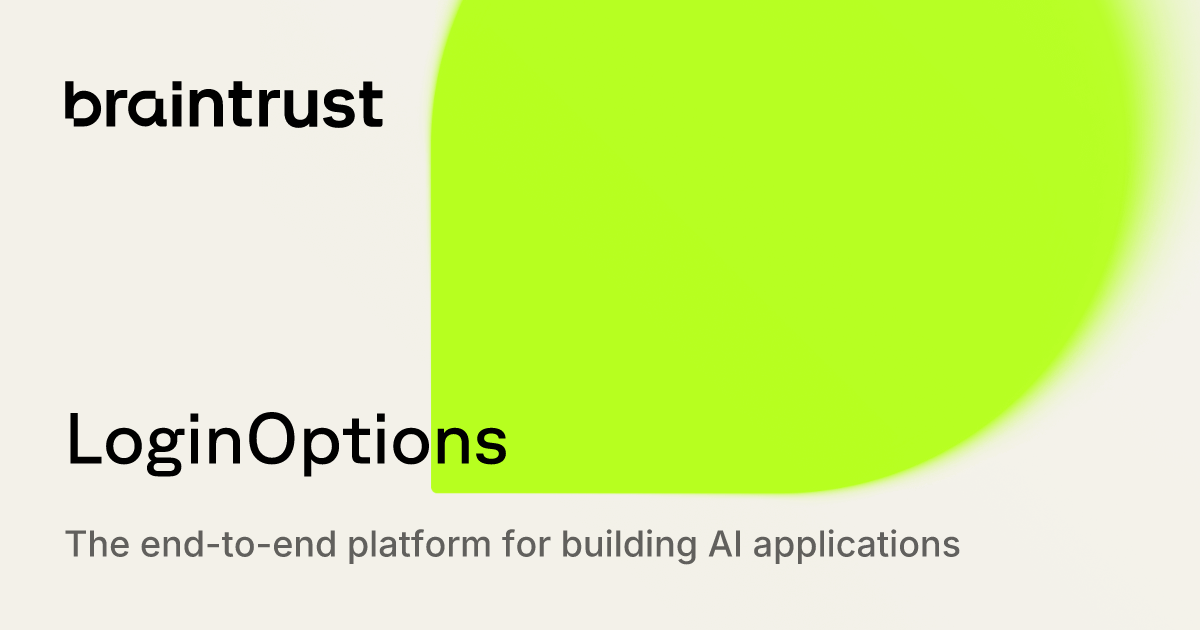 LoginOptions - Docs - Braintrust